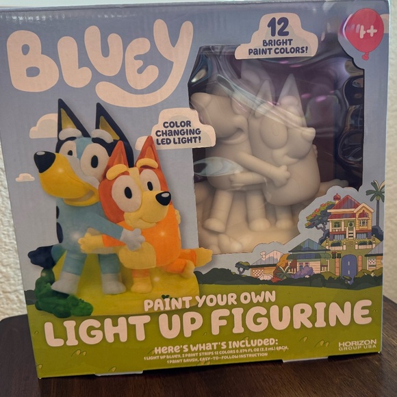 Bluey | Toys | Brand New In Box Bluey Paint Your Own Light Up Figurine ...